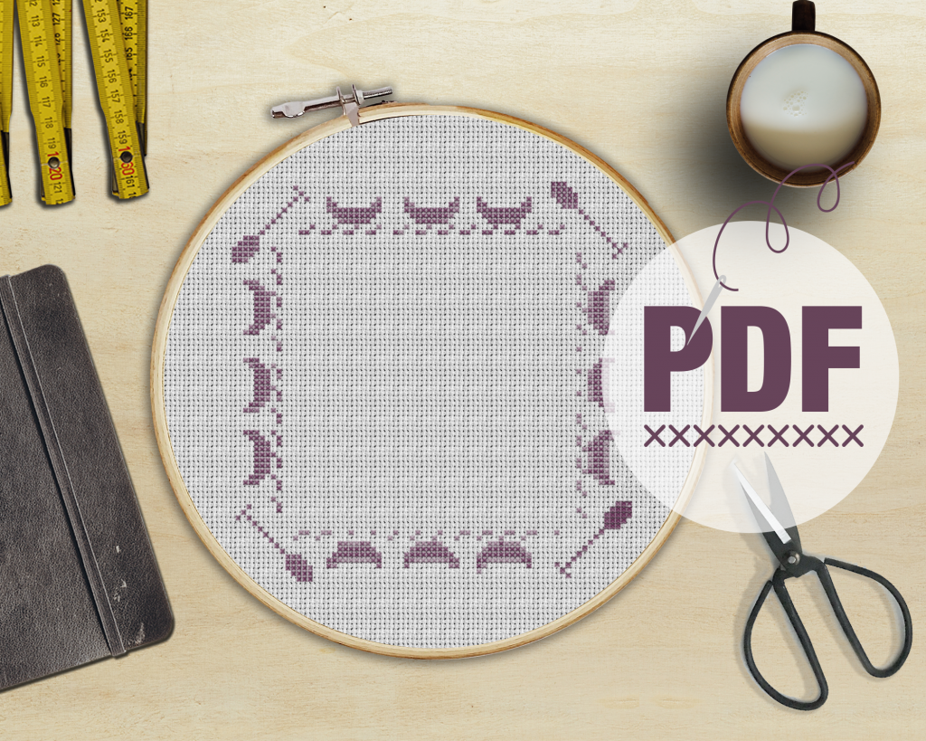 Cross Stitch Sampler Canoe Border – You Do You Decor